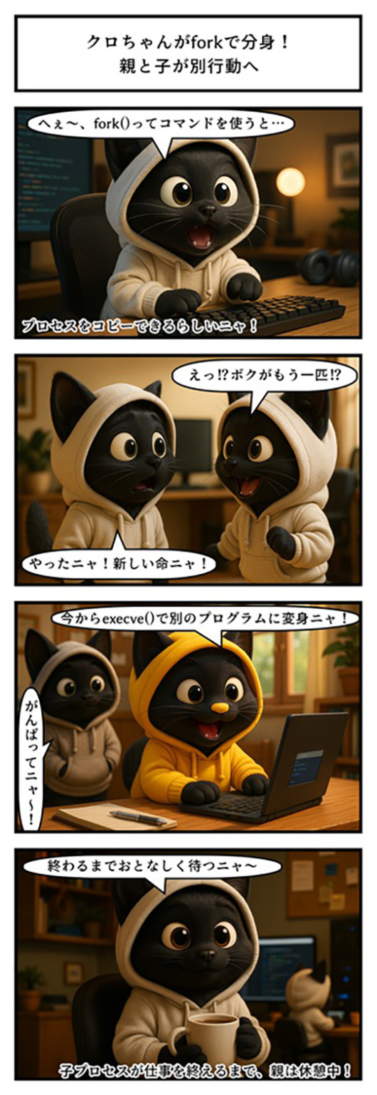 ハッカーが使うLinuxの裏側 forkとexecveでわかるプロセスのしくみ | AIを武器にホワイトハッカーになる